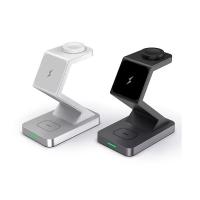 China ABS Material Wireless Charger 3-in-1 Magnetic Charger With 15W Fast Charging for sale