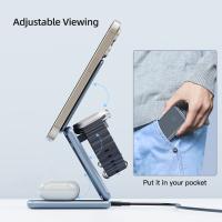 China Portable Magnetic Mobile Phone Wireless Charger with Foldable Design and 9V/2A Input for sale