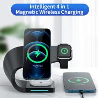 China 4 In 1 Magnetic Absorption Wireless Charger with 15W Fast Charging and Logo Service for sale