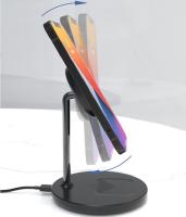 China 15W Fast Charging Magnetic Wireless Charger Stand for iPhone 13 14 15 Pro Max White Type C Input Port for sale