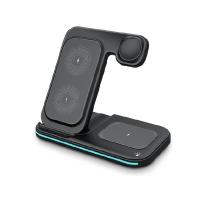 China 15W Fast Charging Multifunction 3 In 1 Foldable Wireless Charger Stand For Iphone 15 14 13 11 Pro Max for sale