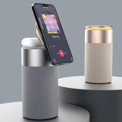 China Short Circuit Protection 3 In 1 Multi-Function Magnetic 15W Wireless Charger With Speaker for sale