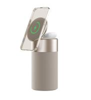 China Portable 3 In 1 Wireless Mobile Phone Charger 15W Wireless Speaker with Overvoltage Protection for sale