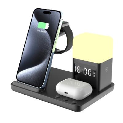 China OCP Protection 6 In 1 Foldable Wireless Charger Stand for Phone Watch and Earphone for sale
