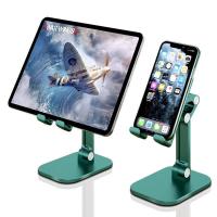 China Foldable Lazy Smart Desk Cell Phone Holder For iPad Tablet Mobile Aluminum Alloy Desktop Phone Stand Lightweight and Durable Design for sale