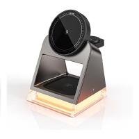 China Magnetic 15W Fast Wireless Charger Station with 3 in 1 Cell Phone Holder and Type C Input for sale