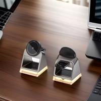 China Magnetic 15W Fast Wireless Charger Station with 3 in 1 Cell Phone Holder and Type C Input for sale