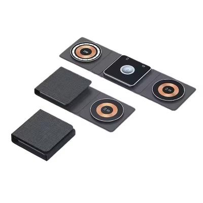 China Foldable Magnetic Wireless Charger 3 in 1 for Phone Charging Station for sale