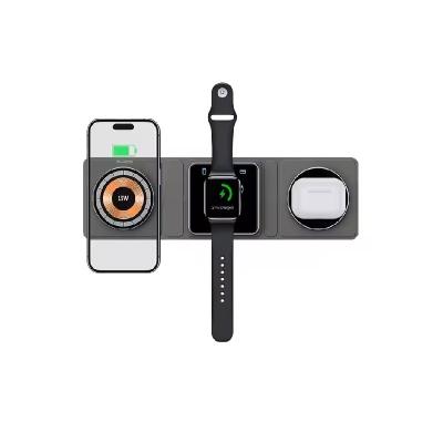 China Foldable 3 in 1 Wireless Charger 6.5V-9V/2A Output Voltage and Current for Travel for sale