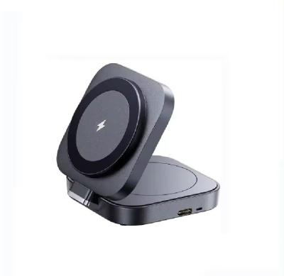China Foldable 3 In 1 Wireless Charger Stand with 15W Fast Charging and Magnetic Design for sale