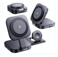 China 3 In 1 Fast Wireless Charger with Over-Charging Protection and Magnetic Foldable Design for sale