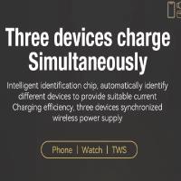 China 6 In 1 Wireless Fast Charger with Alarm Clock , 15W Mobile Phone Wireless Charger for sale