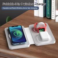 China 3 in 1 Wireless Charger Station for Mobile Phone , Foldable 15W Magnetic Charger 2024 for sale