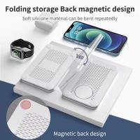 China 3 in 1 Wireless Charger Station for Mobile Phone , Foldable 15W Magnetic Charger 2024 for sale