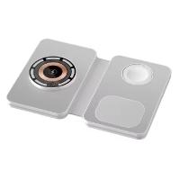 China Foldable 3 In 1 Magnetic Wireless Charger Desktop Stand Output 15W for Phone for sale