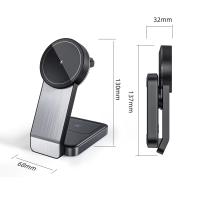 China Aluminum Alloy 3 in 1 Wireless Charger Stand Station 15W Charging Dock for iPhone with Input Voltage and Current of 9V/2A 5V/2A for sale