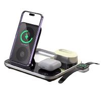 China 3 In 1 Charging Station Foldable Portable Wireless Charger Magnetic Wireless Charger with Type C Input Port for sale