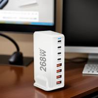 China Universal Travel Adapter 268W GAN Desktop Charger with Short Circuit Protection and 8 Port USB PD Fast Charger for sale
