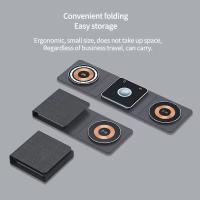 China Custom Logo 3 in 1 Foldable Wireless Charger for Smart Watch Earpods and Phone for sale