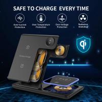 China 3 in 1 Mobile Phone Fast Charging Magnetic Wireless Charger Foldable and Portable Output 5W/7.5W/10W/15W Protection for sale