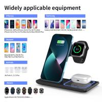 China 3 in 1 Mobile Phone Fast Charging Magnetic Wireless Charger Foldable and Portable Output 5W/7.5W/10W/15W Protection for sale