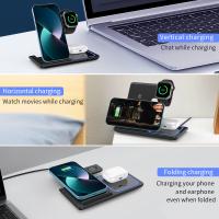 China 3 in 1 Mobile Phone Fast Charging Magnetic Wireless Charger Foldable and Portable Output 5W/7.5W/10W/15W Protection for sale