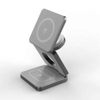 China Fast Charging Multifunction 3-In-1 Foldable Magnetic Wireless Charger for Phone for sale