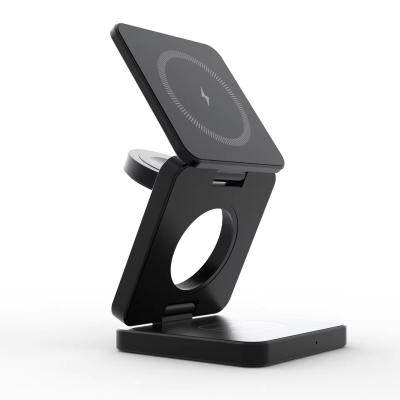 China Smartphone Multifunction Foldable Magnetic Wireless Portable Charger with 9V/2A Input and Fast Charging Feature for sale