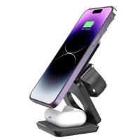 China 3 In 1 Magnetic Foldable Wireless Portable Charging Station For Smartphone Product Material Aluminum Charging Efficiency ≥73% for sale