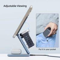 China 3 In 1 Magnetic Foldable Wireless Portable Charging Station For Smartphone Product Material Aluminum Charging Efficiency ≥73% for sale