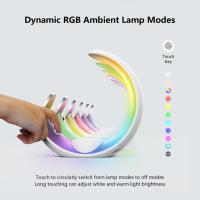 China LED Lamp Wireless Charger with 4-in-1 Multifunction Stand Output Voltage and Current 9V-12V/1.5A Maximum Output Power 15W for sale