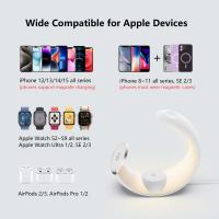 China LED Lamp Wireless Charger with 4-in-1 Multifunction Stand Output Voltage and Current 9V-12V/1.5A Maximum Output Power 15W for sale