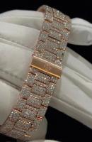 China Steel Body Full Iced Out Moissanite Diamond Watch Wrist Watch Handmade for sale