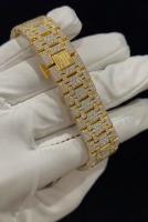 China Steel Body Full Iced Out Moissanite Diamond Watch Wrist Watch Handmade for sale