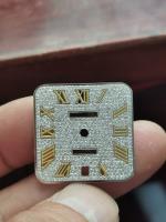 China Exclusive Design  Moissanite Watch Royal Luxury Moissanite  Santos On Wrist for sale