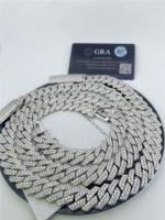 China GRA Diamond Chain Necklace 18 Inch 925 Sterling Silver VVS Diamond Chain for sale