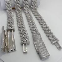 China 18mm Sterling Silver Men's Hip Hop Jewelry 24 Inch OEM Moissanite Hip Hop Jewelry for sale