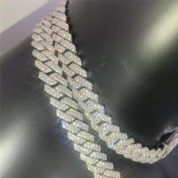 China Hip Hop Moissanite Cuban Chain 20mm Wide Gra Moissanite Diamond For Rapper for sale