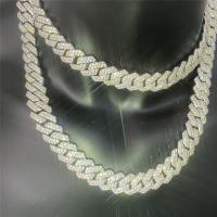 China OEM Diamond Cuban Link Necklace Miami Cuban Chain Link Environmental Friendly for sale