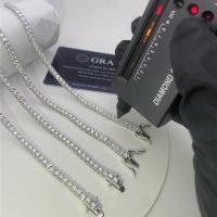 China OEM Moissanite Diamond Tennis Necklace Claw Setting Moissanite Necklace Mens In USA for sale