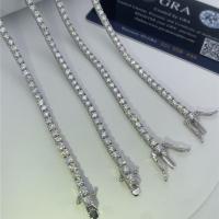 China OEM Moissanite Diamond Tennis Necklace Claw Setting Moissanite Necklace Mens In USA for sale