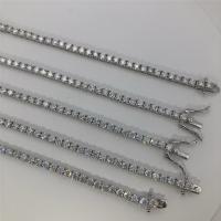 China OEM Moissanite Diamond Tennis Necklace Claw Setting Moissanite Necklace Mens In USA for sale