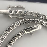 China 3mm 5.0mm Moissanite Tennis Necklace Moissanite Tennis Chain For Wedding for sale