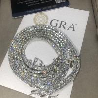 China 3mm 5.0mm Moissanite Tennis Necklace Moissanite Tennis Chain For Wedding for sale
