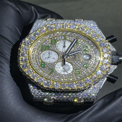 China DEF Moissanite Diamond Watch AP  Royal Oak Iced Out Moissanite Watch for sale