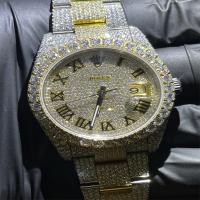 China DEF  Moissanite Watch  Full Bussdown  Iced Out Diamond Watch for sale