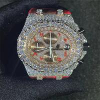 China Round Brilliant Cut Moissanite Ap Watch 18 Carats Band Moissanite Iced Out Watch for sale
