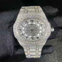 China DEF Moissanite AP Watch Audemars Piguet 32 Carats Iced Out Moissanite Watch for sale