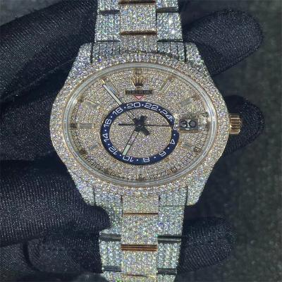 China Luxury Moissanite Watch  Datejust Bling Jewelry Moissanite Iced Out Watch for sale