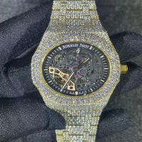 China DEF Moissanite AP Watch Audemars Piguet 32 Carats Iced Out Moissanite Watch for sale